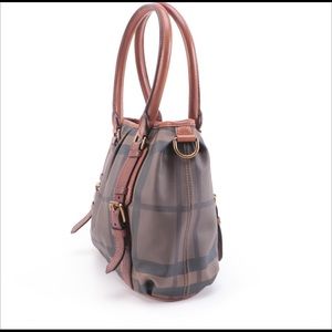 Burberry | Bags | Burberry Northfield Check Coated Canvas And Leather ...